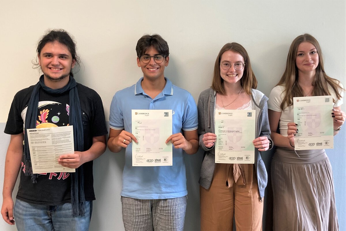 Erfolgreiche Teilnahme bei der Prüfung zum Cambridge Certificate ...